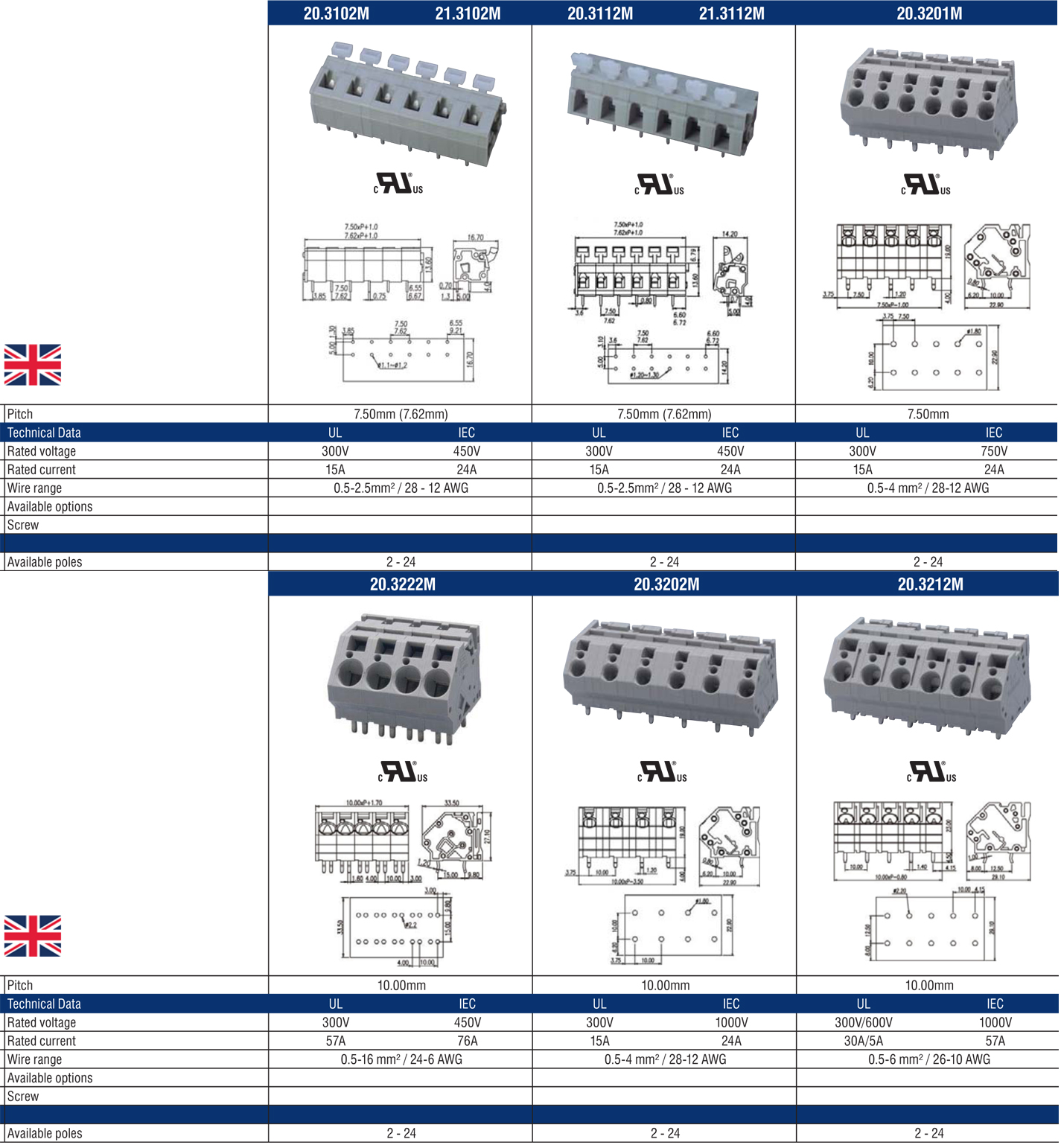 Screwless Terminal Blocks - Sonectrad-BRN